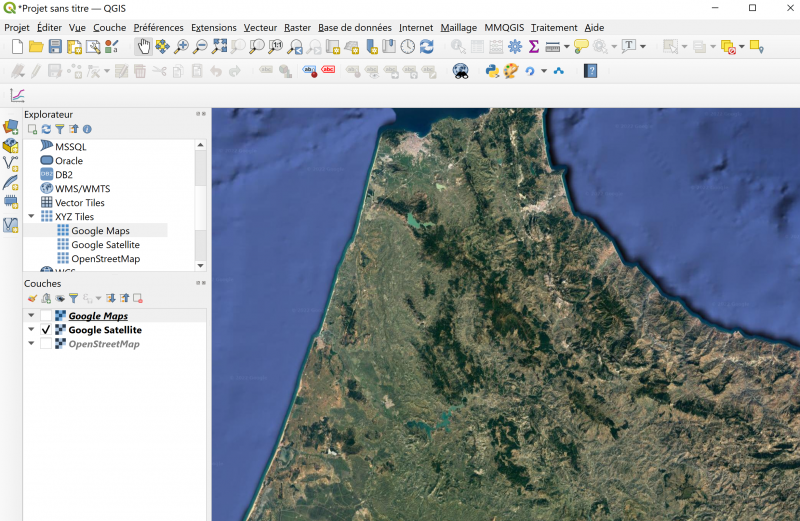 Ajouter les couches de Google sur QGIS 3.x – GeoSSC