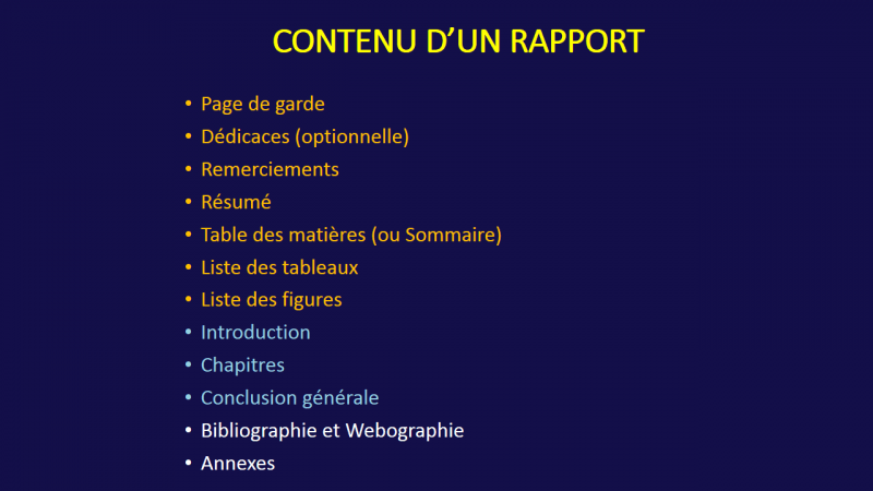 Redigez rapport – GeoSSC